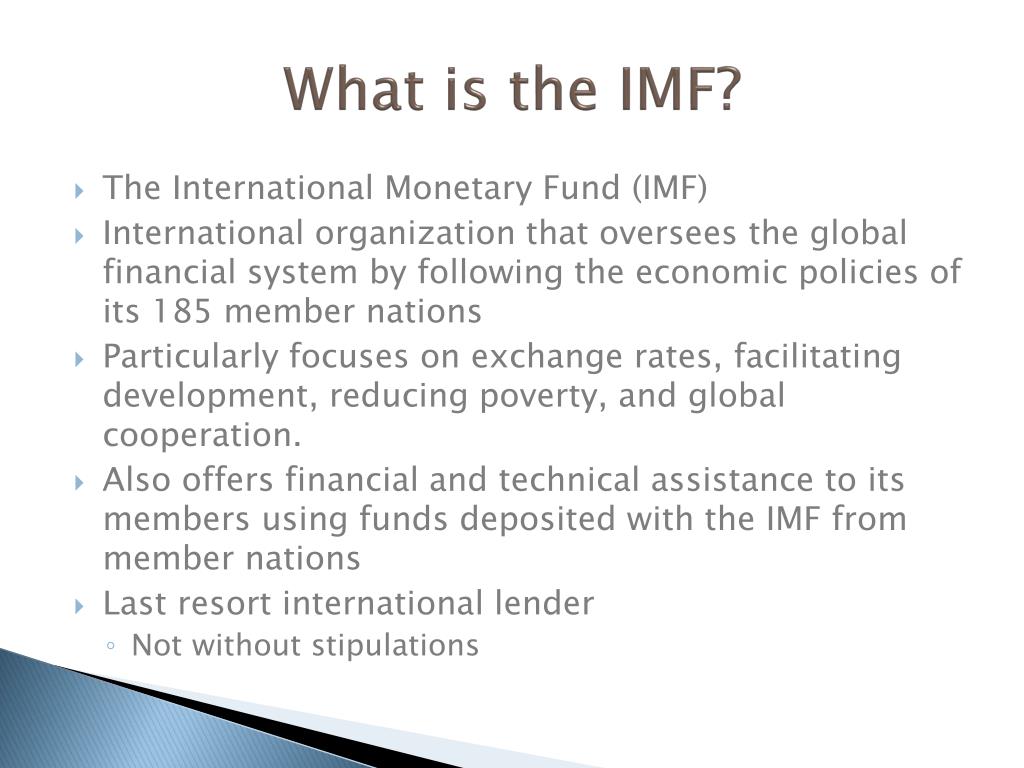 PPT - The International Monetary Fund and the World Bank PowerPoint ...