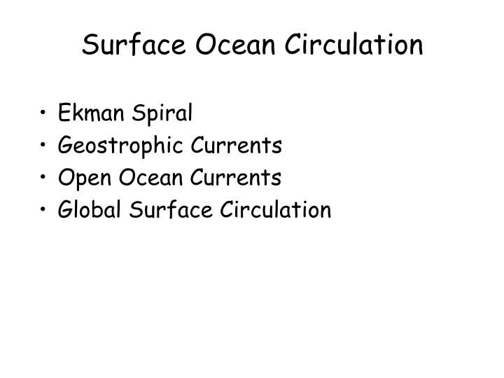 PPT - Ocean Circulation II Ekman transport & Geostrophic currents ...