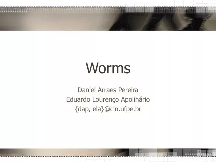 PPT - Worms PowerPoint Presentation, free download - ID:965887