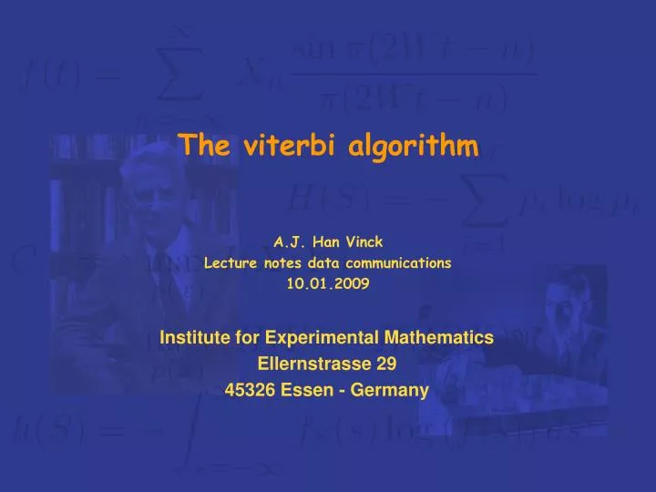PPT - The viterbi algorithm PowerPoint Presentation, free download - ID ... PPT - The viterbi algorithm PowerPoint Presentation, free download - ID ...