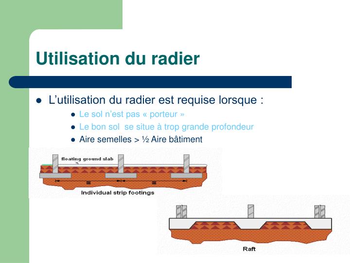 PPT - Les radiers PowerPoint Presentation - ID:966578
