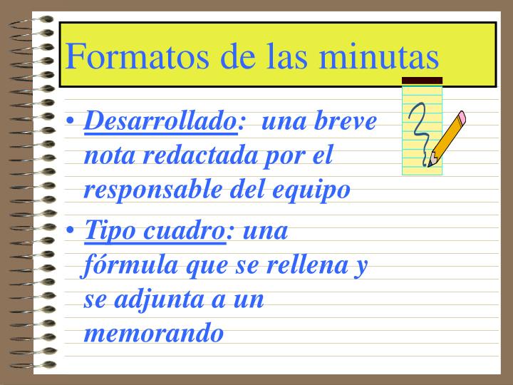 PPT - La minuta: una forma de dejar claro en qué quedamos PowerPoint ...