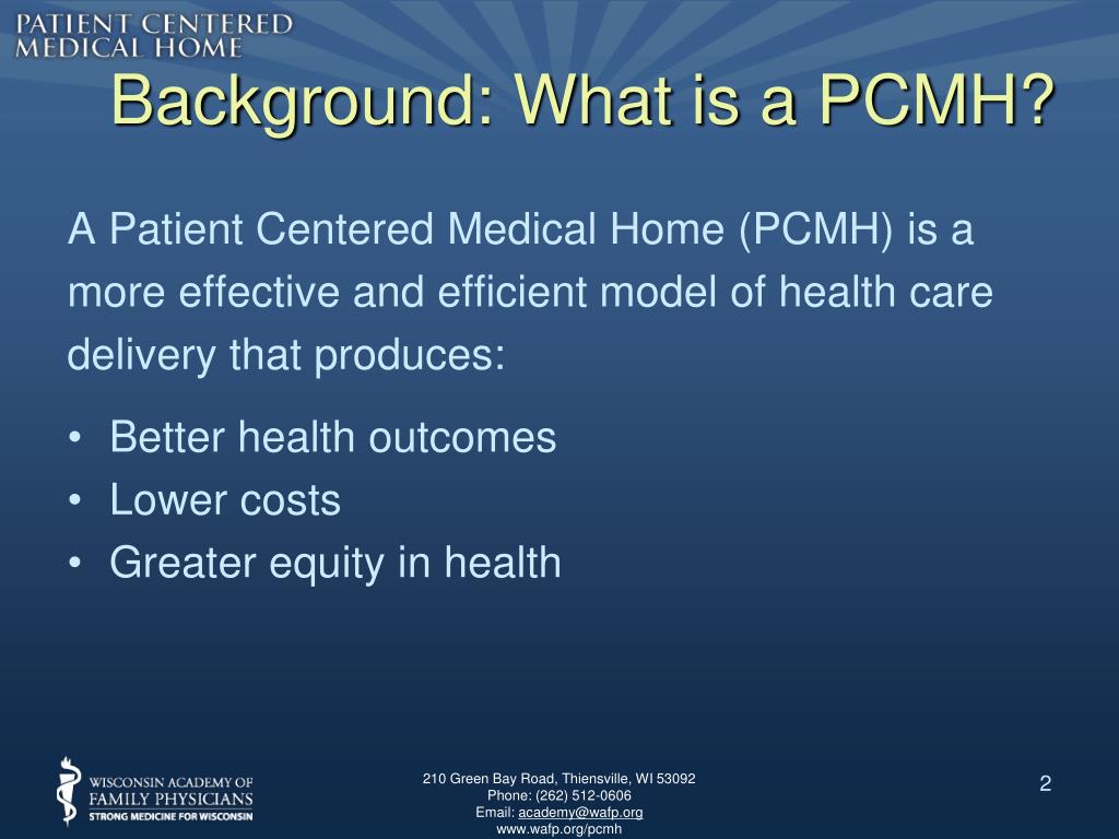 PPT - Patient Centered Medical Home (PCMH) The Wisconsin Perspective ...