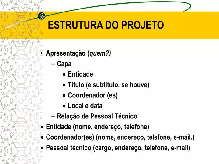 PPT - ESTRUTURA DO PROJETO PowerPoint Presentation, free download - ID ...
