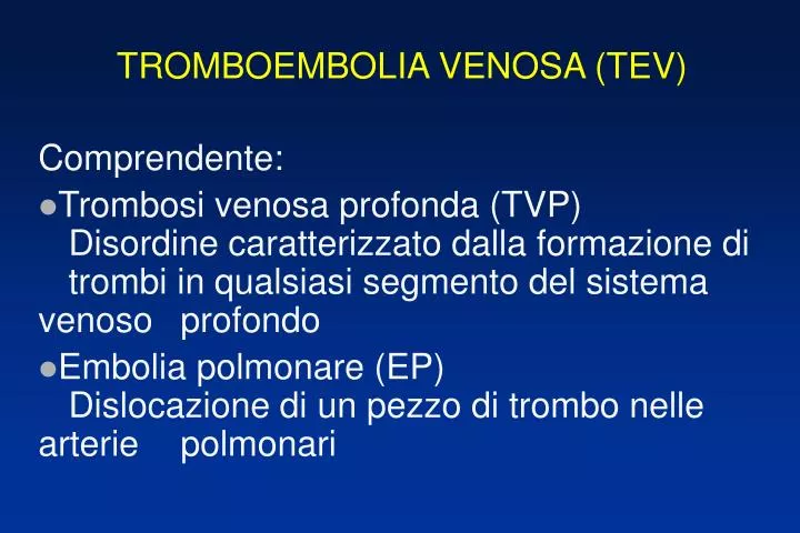 PPT - TROMBOEMBOLIA VENOSA (TEV) PowerPoint Presentation, free download ...