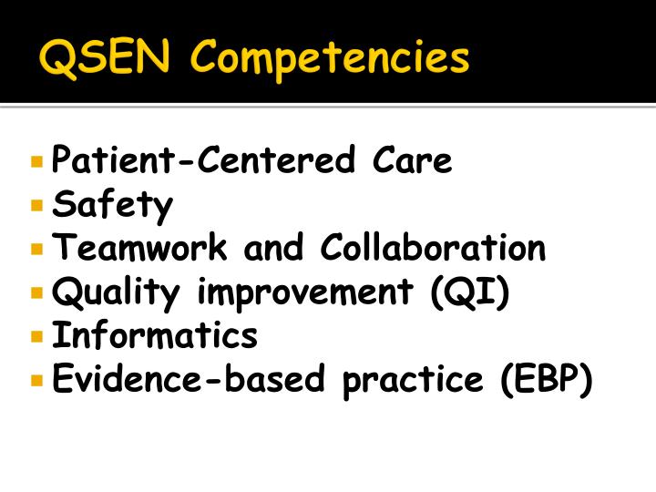 PPT - Integrating QSEN into Your Curriculum Iowa Healthcare Educators ...