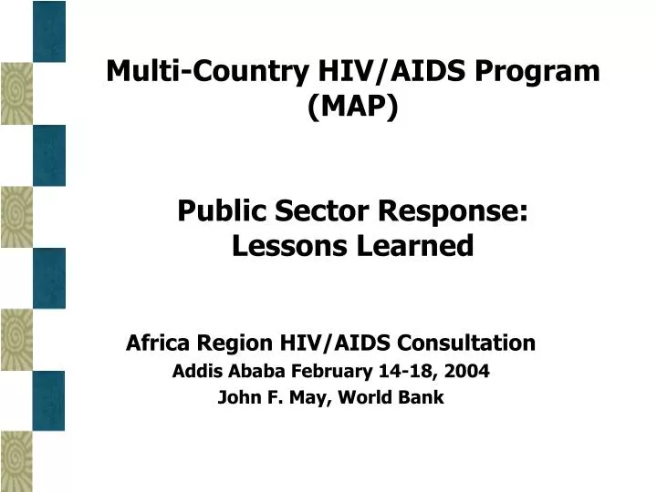 PPT - Multi-Country HIV/AIDS Program (MAP) Public Sector Response ...