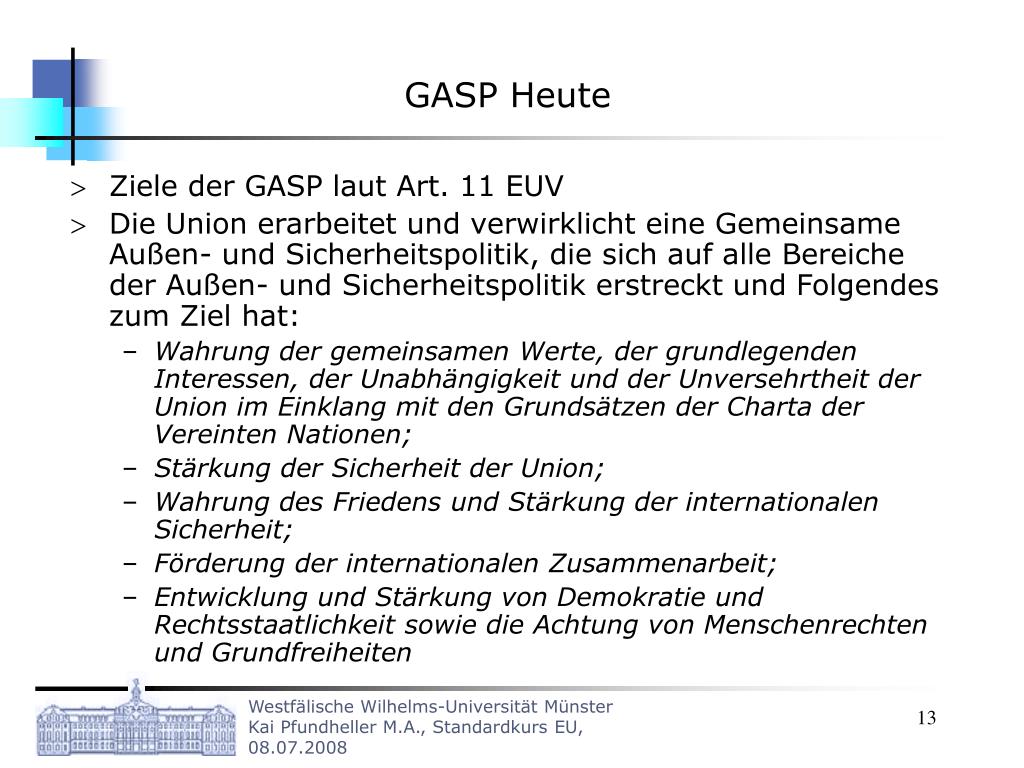 PPT - Die Gemeinsame Außen- und Sicherheitspolitik der Europäischen ...