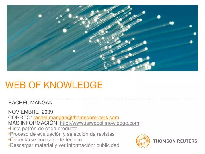 PPT - WEB OF KNOWLEDGE PowerPoint Presentation, free download - ID:969849