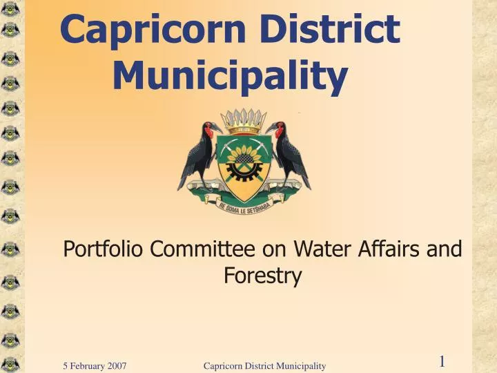 PPT - Capricorn District Municipality PowerPoint Presentation, free ...