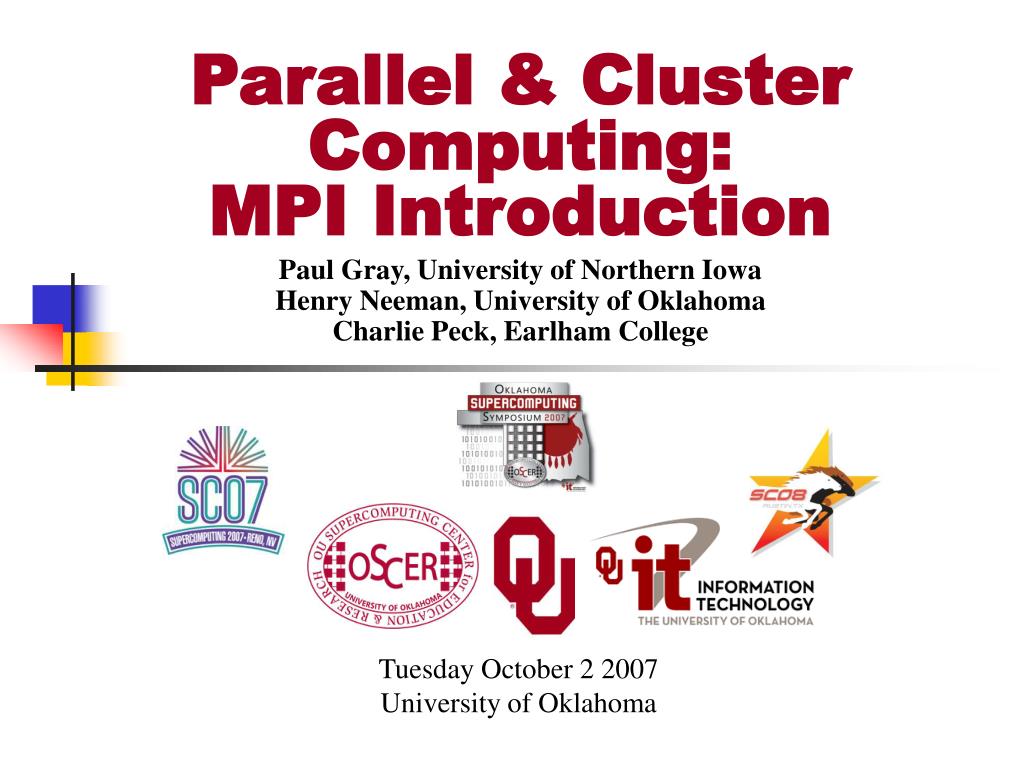 Ppt Parallel And Cluster Computing Mpi Introduction Powerpoint Presentation Id96999