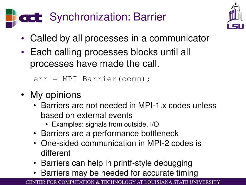 Ppt High Performance Computing Concepts Methods And Means Mpi The Message Passing Interface