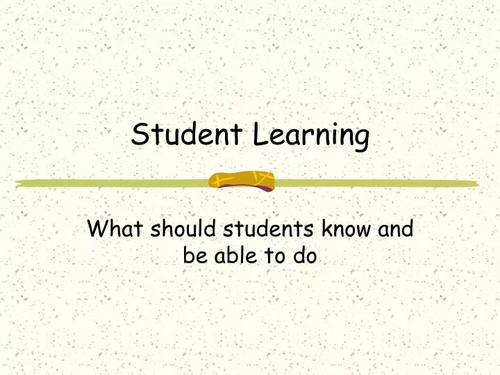 PPT - Student Learning PowerPoint Presentation, free download - ID:970251