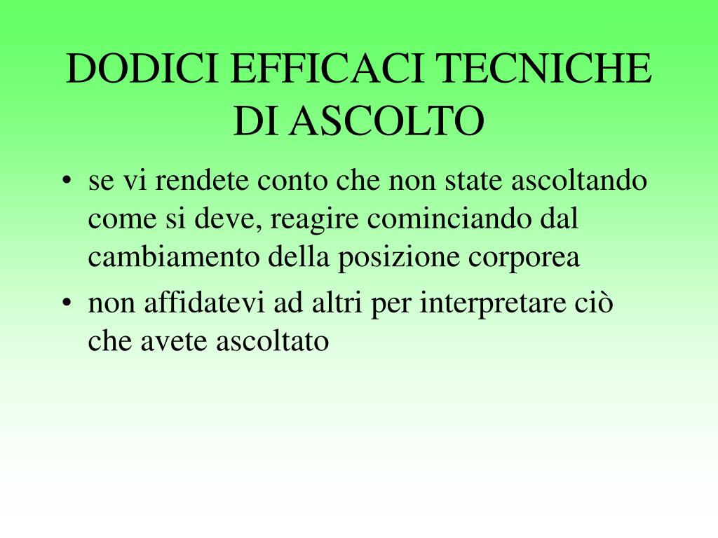 PPT - Metodi e tecniche dell’ascolto per operatrici ed operatori dei ...