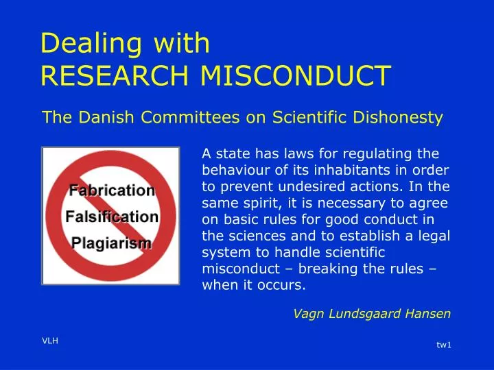 PPT - Dealing with RESEARCH MISCONDUCT PowerPoint Presentation, free ...