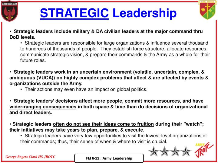 PPT - ARMY LEADERSHIP ‘Competent, Confident, & Agile” FM 6-22 (22-100 ...