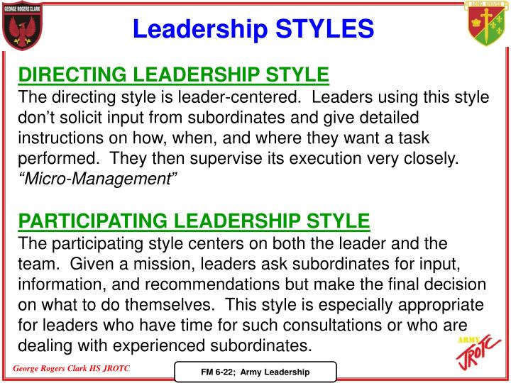 PPT - ARMY LEADERSHIP ‘Competent, Confident, & Agile” FM 6-22 (22-100 ...