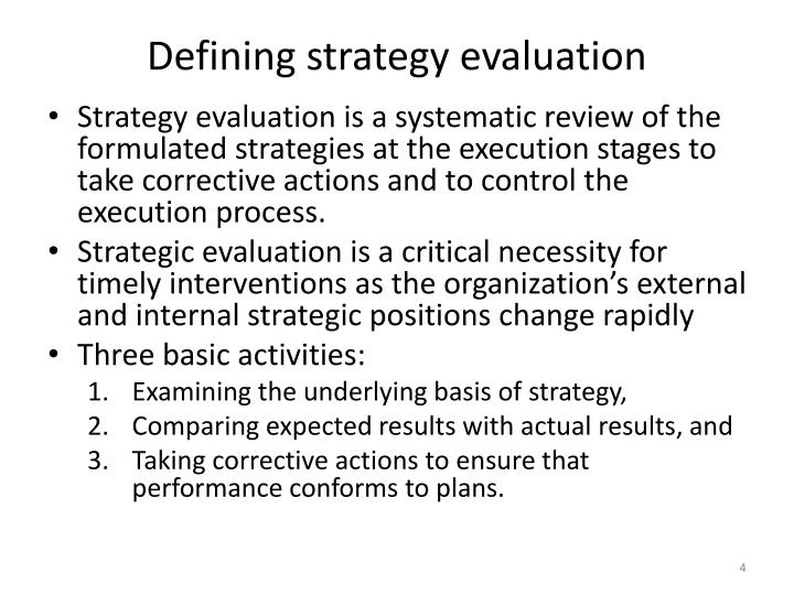 PPT - Strategy Evaluation PowerPoint Presentation - ID:973853