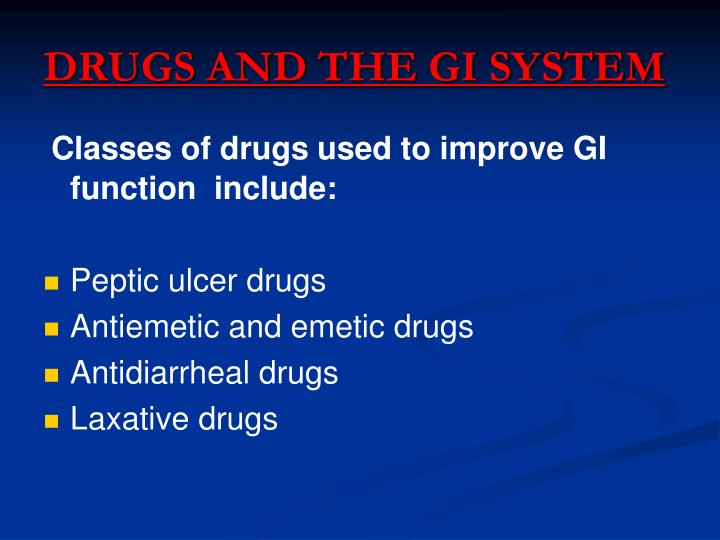 PPT - Drugs Acting On Gastrointestinal Tract PowerPoint Presentation ...