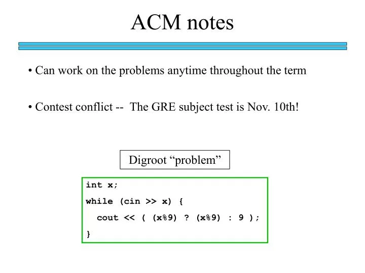 PPT - ACM notes PowerPoint Presentation, free download - ID:974591