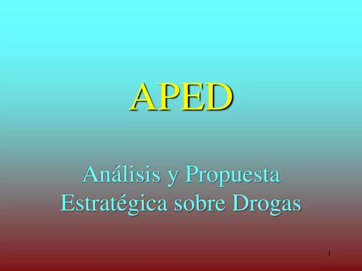 PPT - APED PowerPoint Presentation, free download - ID:975109