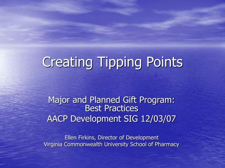 PPT - Creating Tipping Points PowerPoint Presentation, free download ...