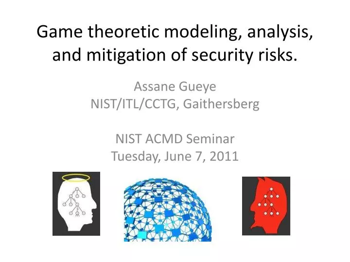 Ppt Game Theoretic Modeling Analysis And Mitigation Of Security Risks Powerpoint