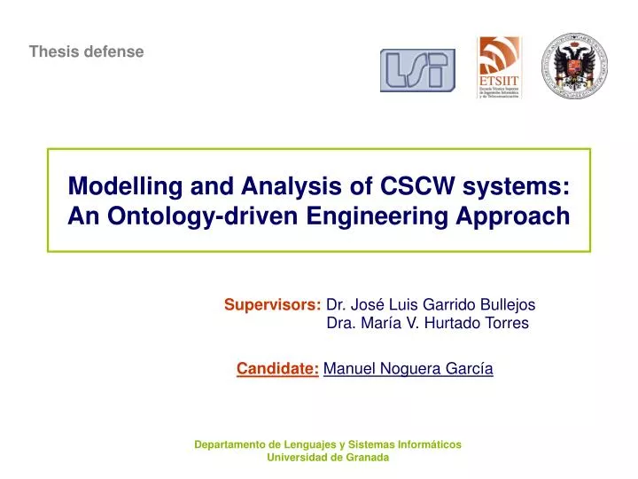 Ppt Modelling And Analysis Of Cscw Systems An Ontology Driven Engineering Approach Powerpoint