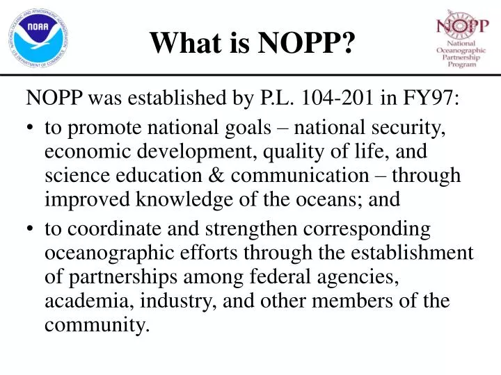 PPT - What is NOPP? PowerPoint Presentation, free download - ID:979454