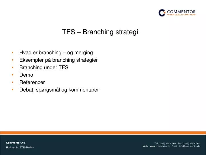 PPT - TFS – Branching strategi PowerPoint Presentation, free download ...