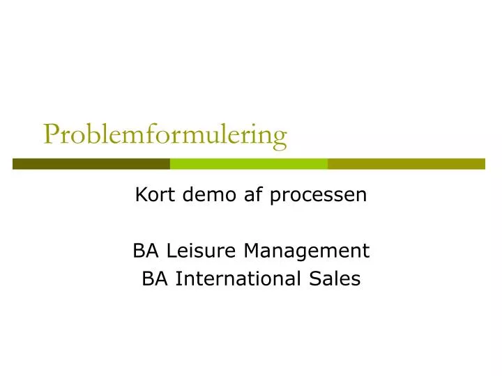 PPT - Problemformulering PowerPoint Presentation, free download - ID:981659