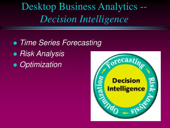 PPT - Desktop Business Analytics -- Decision Intelligence PowerPoint ...