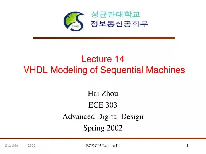 PPT - Lecture 14 VHDL Modeling of Sequential Machines PowerPoint ... PPT - Lecture 14 VHDL Modeling of Sequential Machines PowerPoint ...