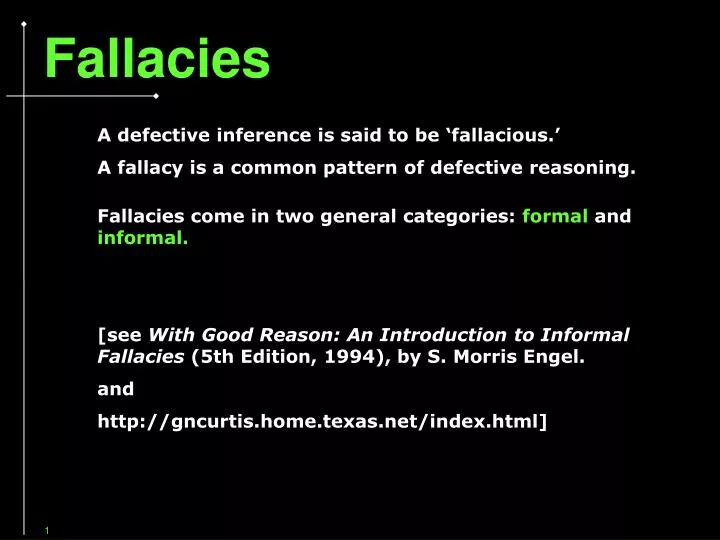 PPT - Fallacies PowerPoint Presentation, free download - ID:983954