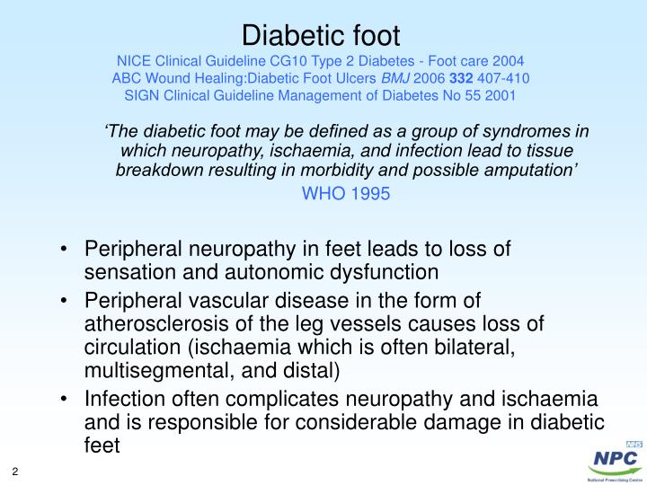 PPT - Wounds: Diabetic foot PowerPoint Presentation - ID:984476