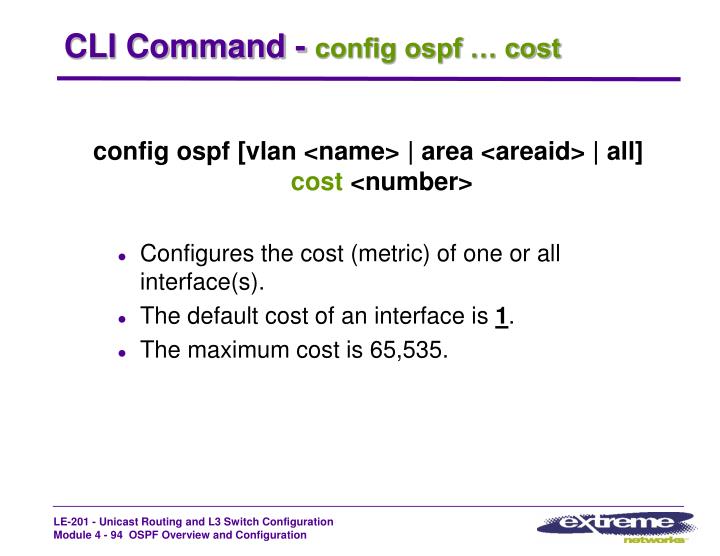 PPT - Module 4 OSPF Overview and Configuration PowerPoint Presentation ...