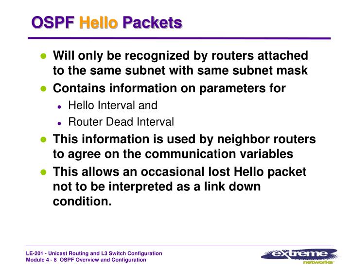 PPT - Module 4 OSPF Overview and Configuration PowerPoint Presentation ...