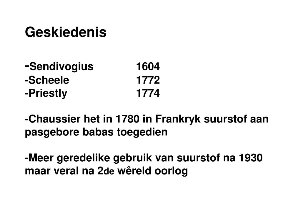 PPT - Die rol van suurstof in neonatale (pasgebore baba) resussitasie ...