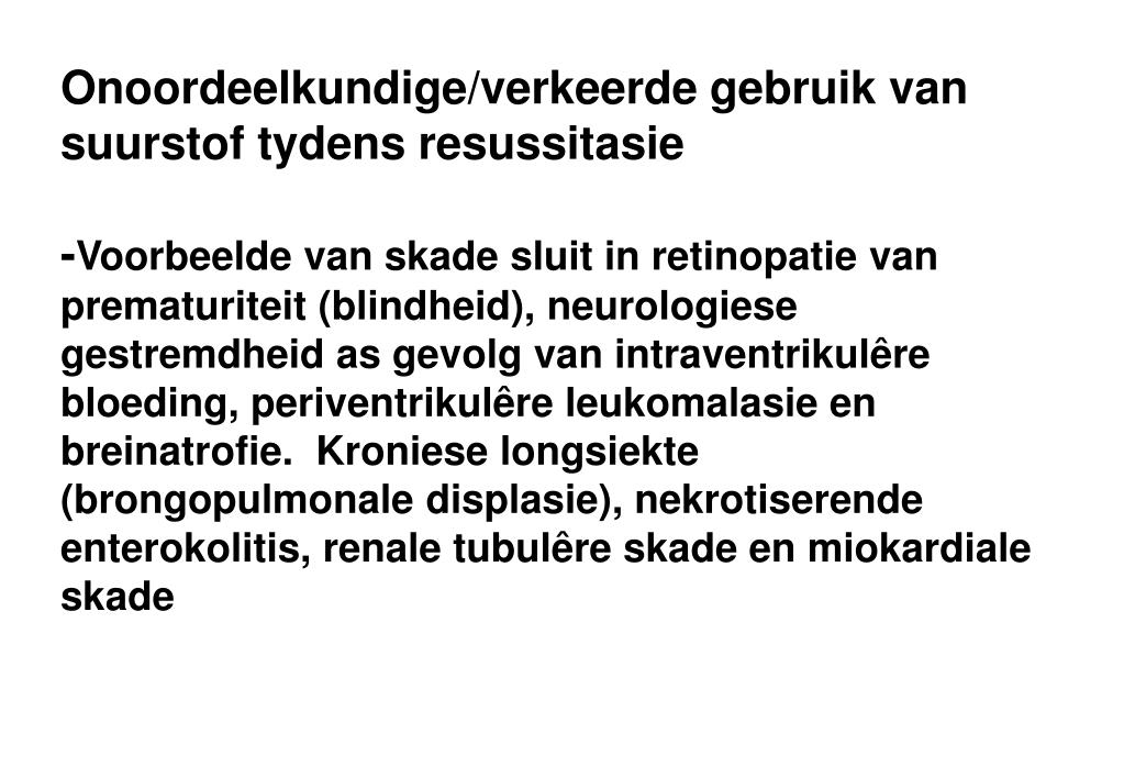 PPT - Die rol van suurstof in neonatale (pasgebore baba) resussitasie ...