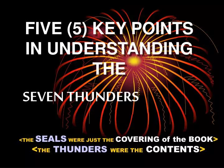 PPT - SEVEN THUNDERS PowerPoint Presentation, free download - ID:985449