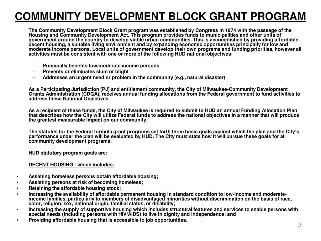 PPT - City of Milwaukee- Community Development Grants Administration ...