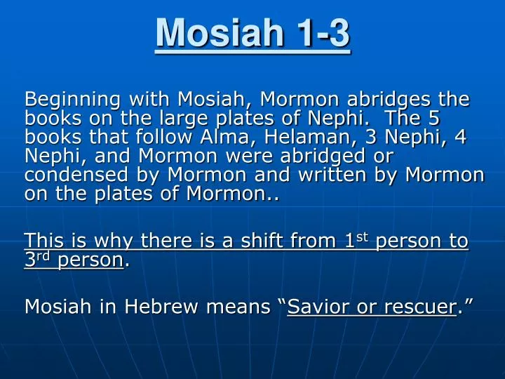 PPT - Mosiah 1-3 PowerPoint Presentation, free download - ID:986392