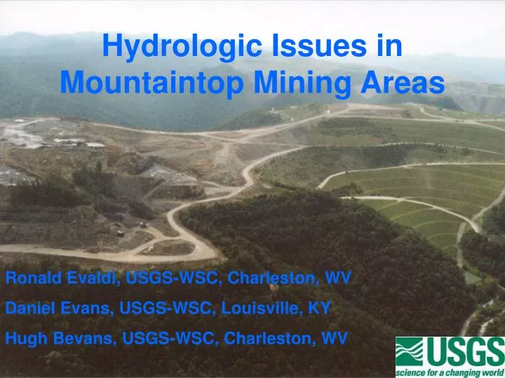 PPT - Hydrologic Issues in Mountaintop Mining Areas PowerPoint ...