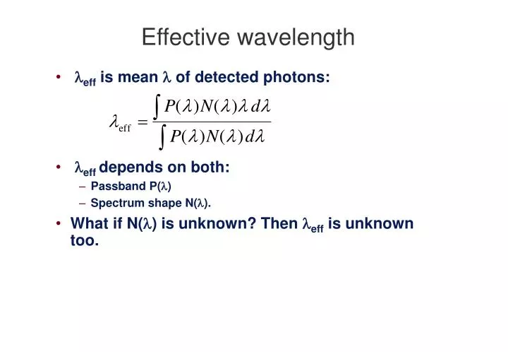 PPT - Effective wavelength PowerPoint Presentation, free download - ID ...