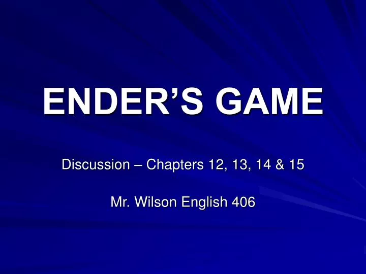 PPT - ENDER’S GAME PowerPoint Presentation, free download - ID:987235