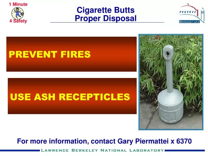 PPT - Cigarette Butts Proper Disposal PowerPoint Presentation, free ...