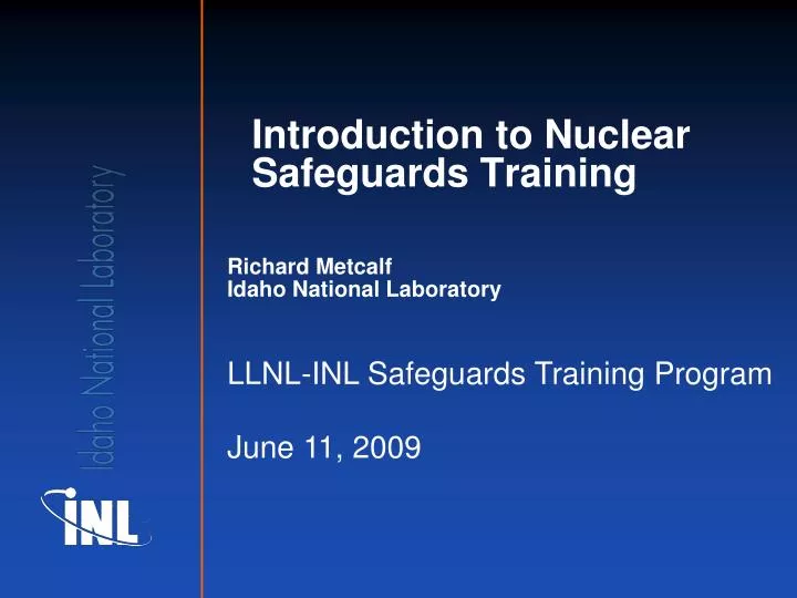 PPT - Introduction to Nuclear Safeguards Training PowerPoint ...