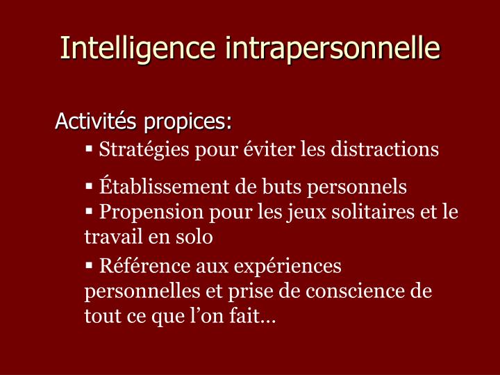 PPT - Le cerveau et les intelligences multiples PowerPoint Presentation ...