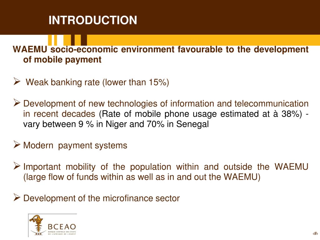 PPT - MOBILE PAYMENT REGULATION IN THE 'STATES MEMBERS OF THE WEST ...