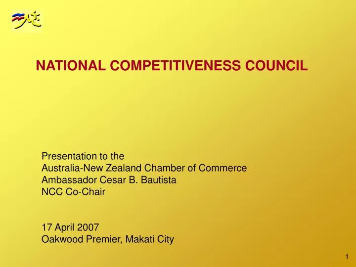 PPT - NATIONAL COMPETITIVENESS COUNCIL PowerPoint Presentation, free ...